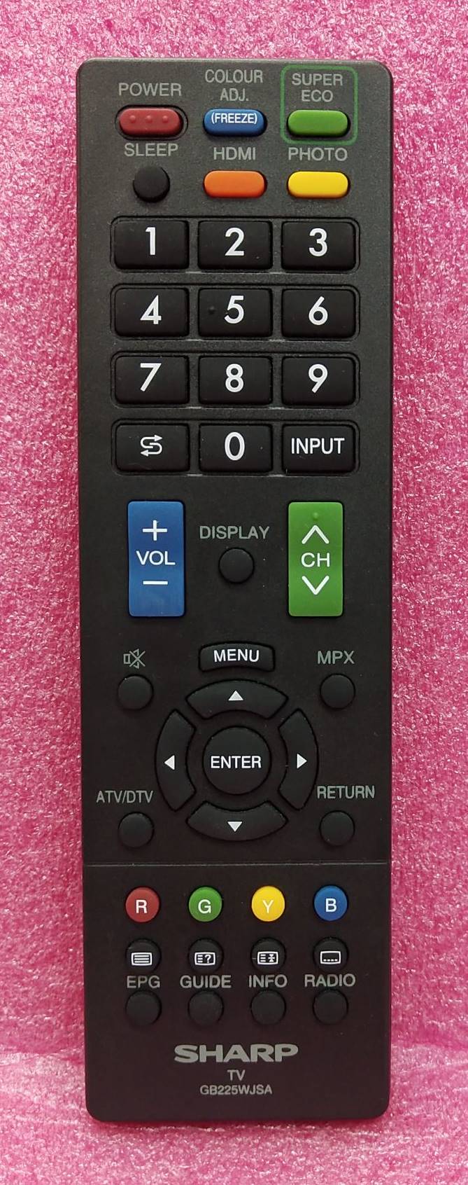 รีโมททีวีSharp (ชาร์ป) (REMOTE CONTROL) ของแท้/มือสองพร้อมใช้งาน รุ่น ...