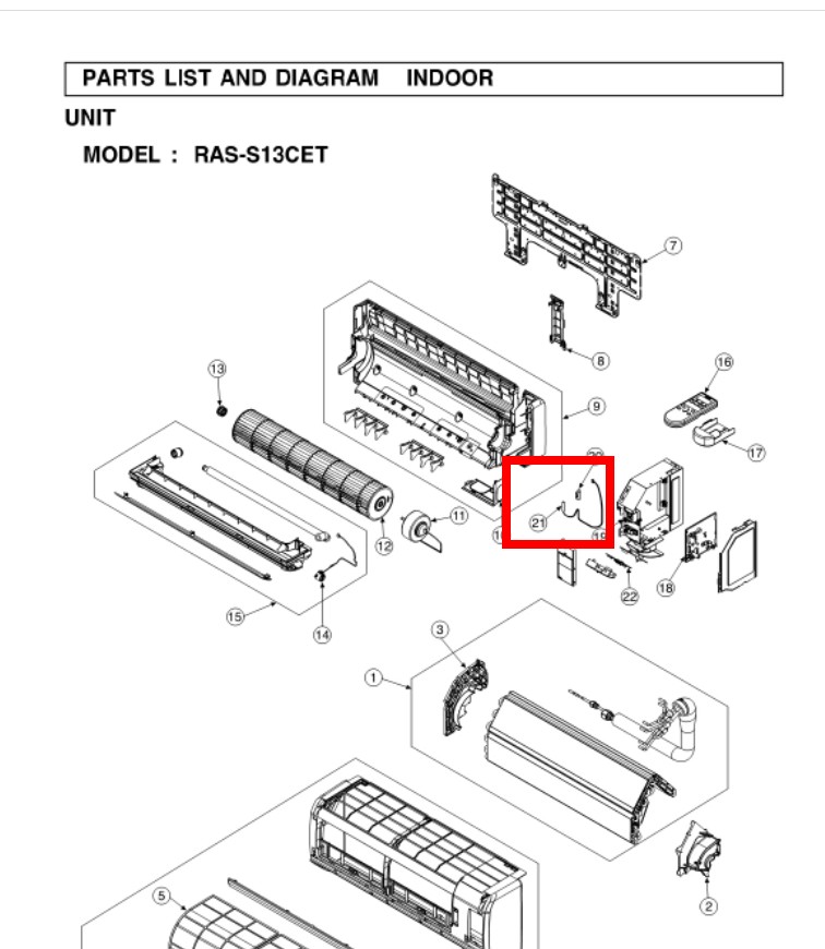 เซนเซอร์แอร์/เทอร์มิสเตอร์แอร์(THERMISTOR ASSY) อะไหล่แอร์ HITACHI(ฮิตาชิ) อะไหล่แท้/ใหม่เบิก ...