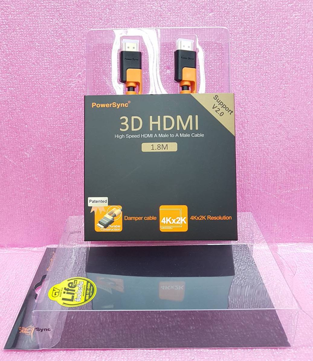 POWERSYNC POWERSYNC ของแท้ สาย HDMI เวอร์ชั่น 2.0 รองรับ 4K, 3D HIGH SPEED ใช้ได้กับ โทรทัศน์ ...